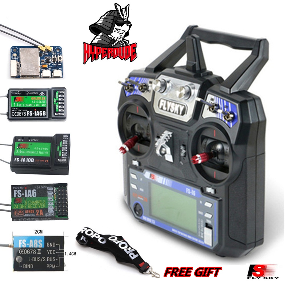 FLYSKY FS-i6 FS I6 2.4G 6CH Transmitter with FS-iA6 FS-iA6B FS-A8S ...
