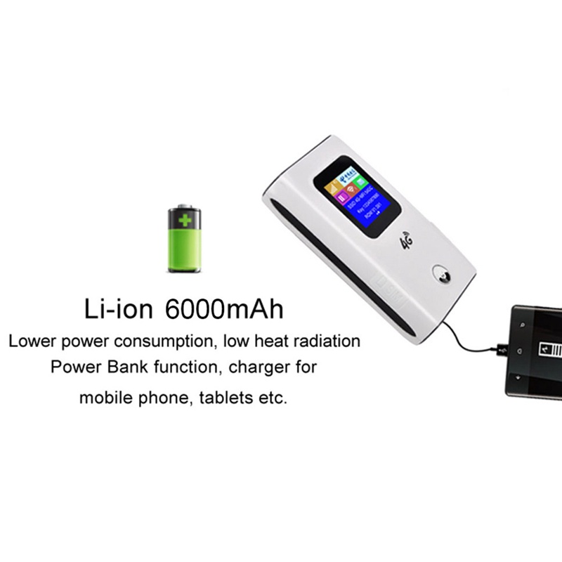 MF905C 4G LTE WIFI Router Portable 6000Mah TDD FDD Wireless Hotspot 150Mbps CAT4 Pocket Mobile ...