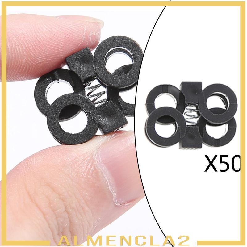 ALMENCLA2 50PCS Quick Shoelace Lock Shoe Strings Cord Fastener Buckle ...