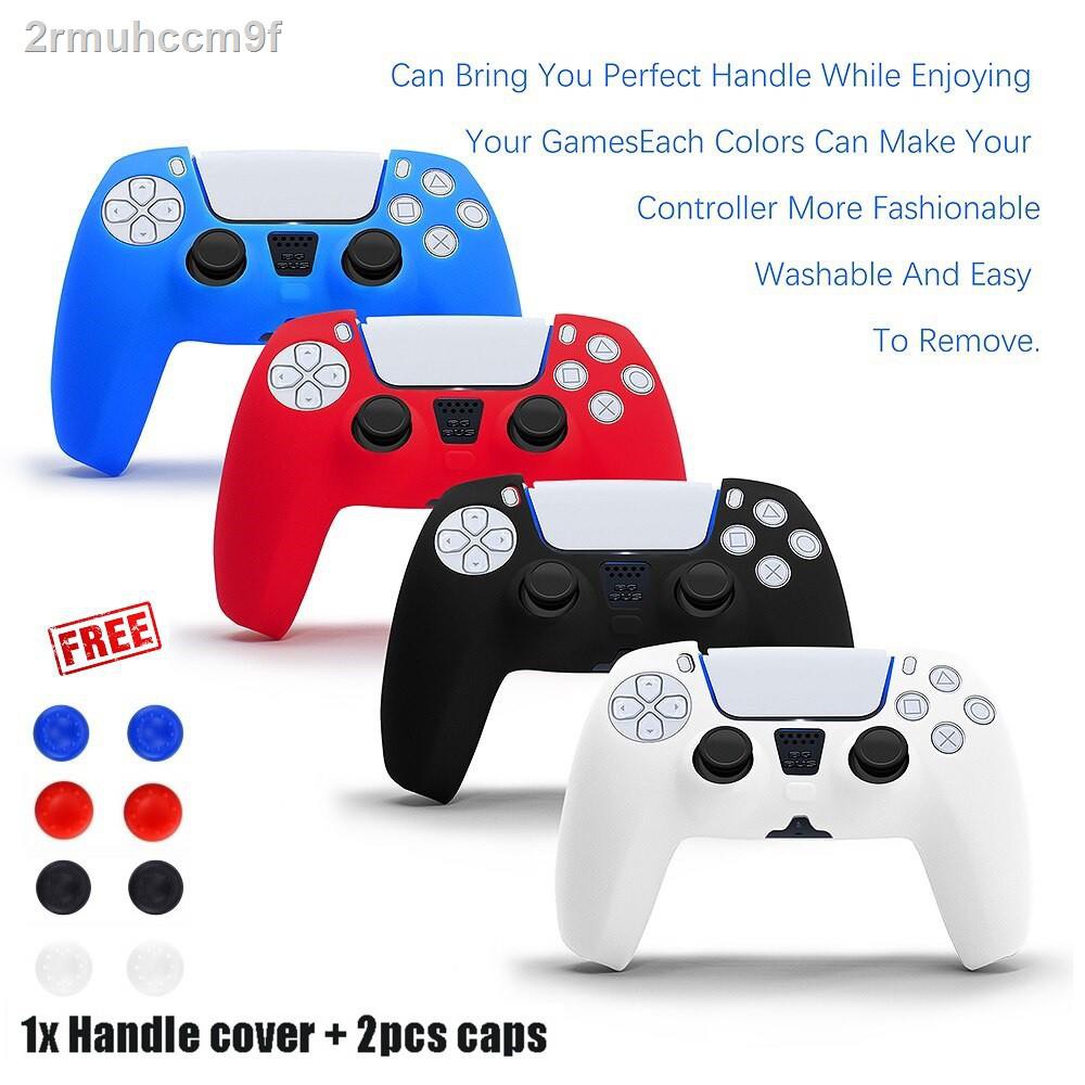 ↂ ซิลิโคน จอย PS5 PlayStation 5 Silicone Gamepad Cover Case For PS5 + 2 ...