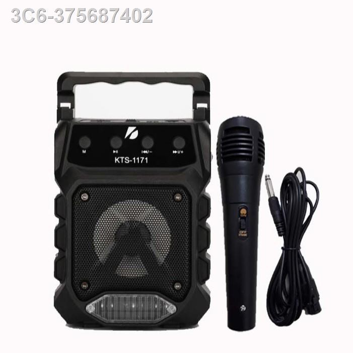 ₪ลำโพงบลูทูธ KTS-1171 ดอก 3 นิ้ว เสียงดัง มีไฟเธคในตัว เสียบไมค์ได้ ...