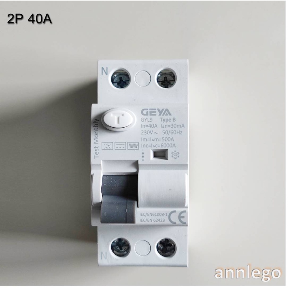 เบรคเกอร์กันดูด RCCB TYPE B สำหรับงานตู้ชาร์ตรถไฟฟ้า (EV Car) ยี่ห้อ ...