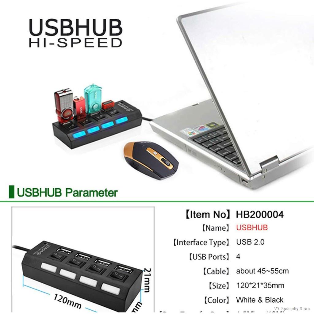 VY Specialty StoreUSB HUB 4 Port High Speed อุปกรณ์เพิ่มช่องต่อ USB 4 พอร์ต Hi-Speed USB2.0 High ...