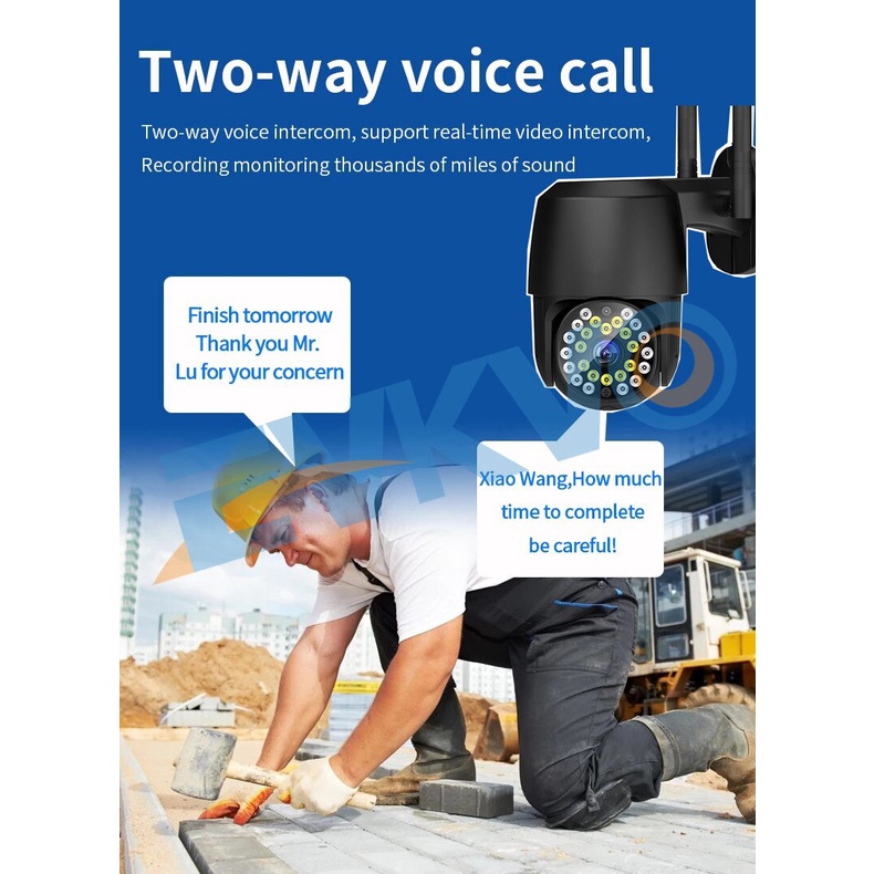 EVKVO - 360eyes 5MP Auto tracking Wireless WIFI IP Camera Outdoor PTZ ...