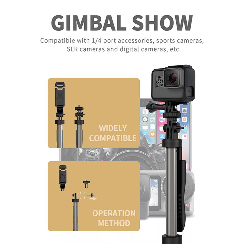 ไม้เซลฟี่kaiqisj L05 Selfie Stick Extended Bluetooth Selfie Stick