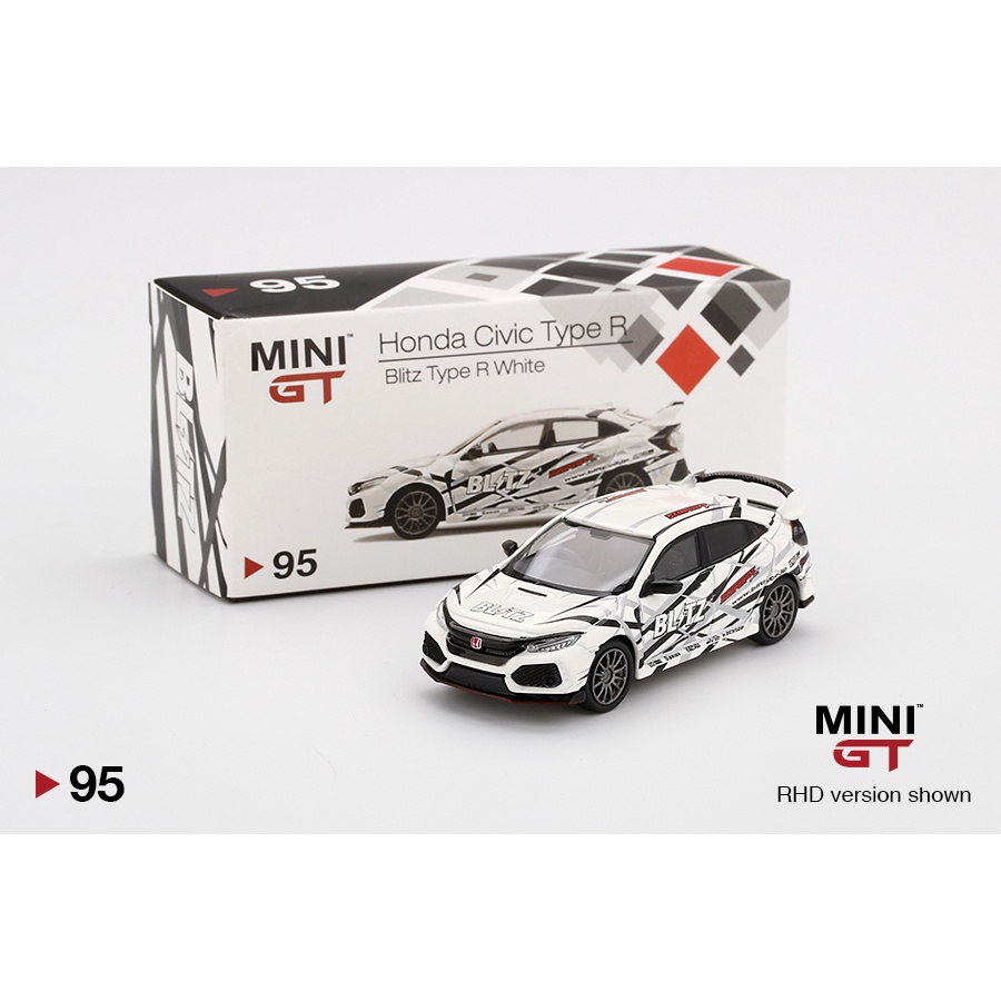 MINI GT 1/64 : MGT00095-R : Honda Civic Type R (FK8) Blitz Type R White ...