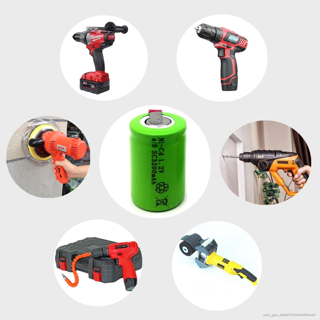 100New 45 SC 1.2V 3200mAh Ni CD Rechargeable Battery With Welding Tabs Suitable For Fire ...