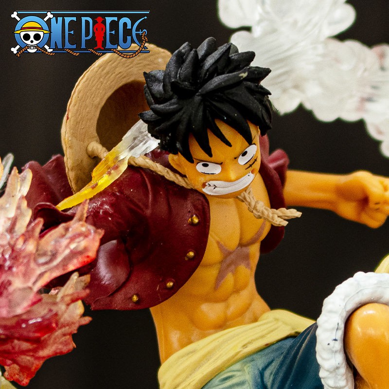 【พิเศษ】One Piece Hand-made Fire Fist Luffy Model Decoration Four 4 Gear ...