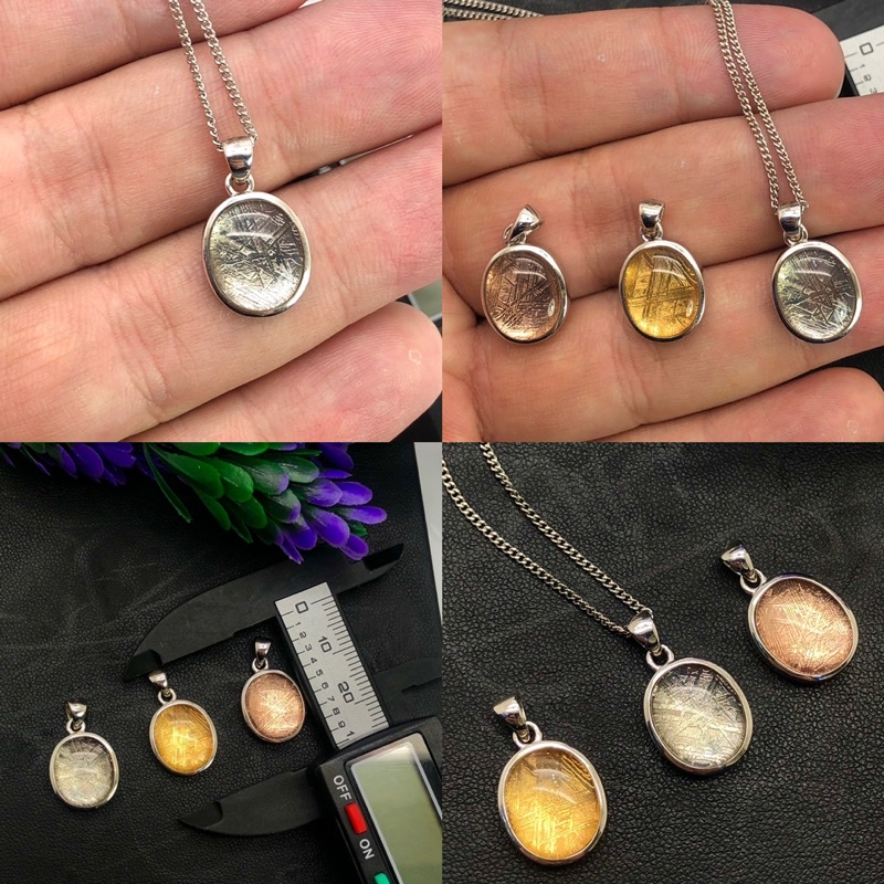 Genuine Gibeon Meteorite 925 Silver Oval Pendent- Genuine Meteorite ...