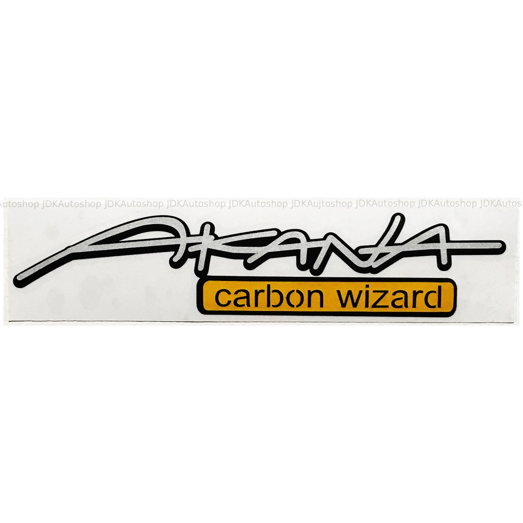 Sticker สติ๊กเกอร์ AKANA carbon wizard สะท้อนแสง วิบวับ ขอบดำ ขนาด 4 ...