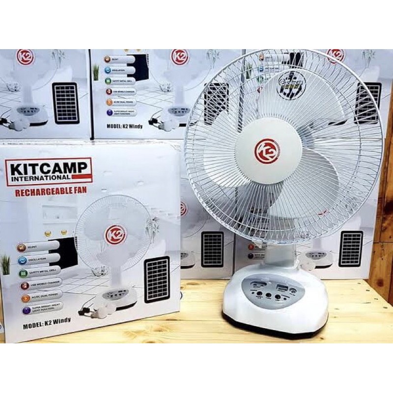 พัดลมK2 windy (พัดลมโซลาร์เซลล์) - kalasincamping - ThaiPick