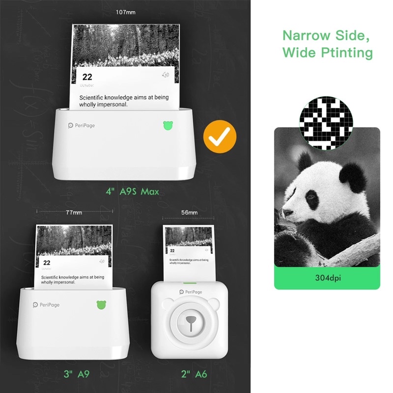 Peripage A9 A9Max เครื่องปริ้นท์แบบพกพา เชื่อมต่อแอพขนส่งได้ ผ่าน ...