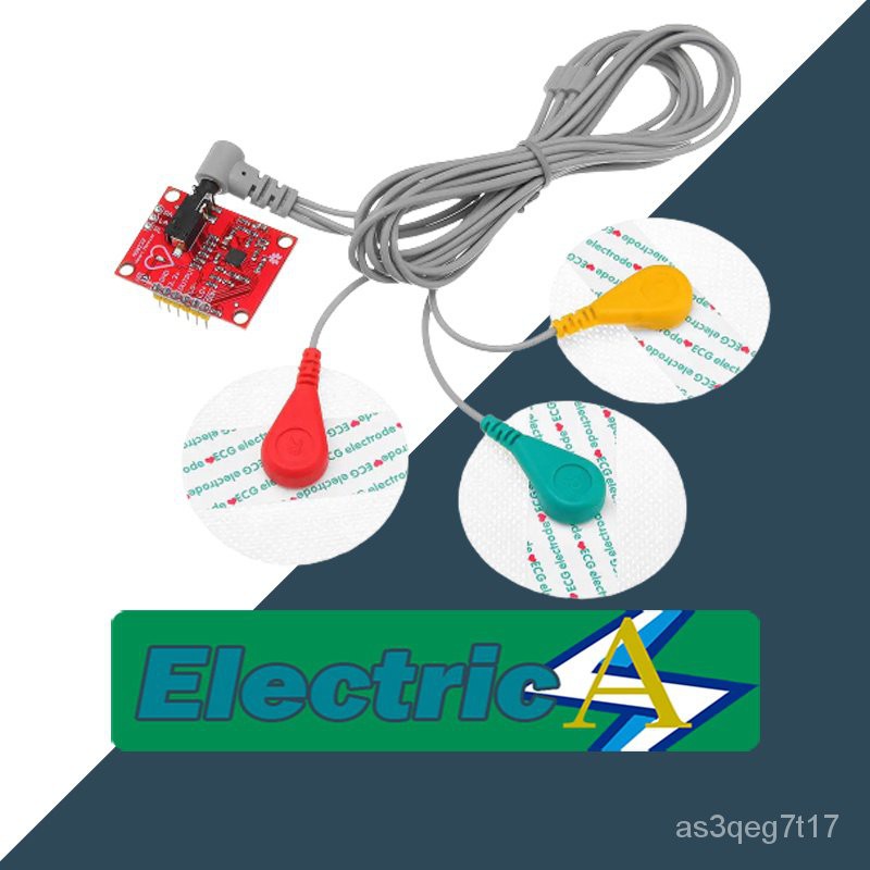 Pulse Heart Rate Sensor AD8232 Type B ECG Module Monitor Module Arduino ...