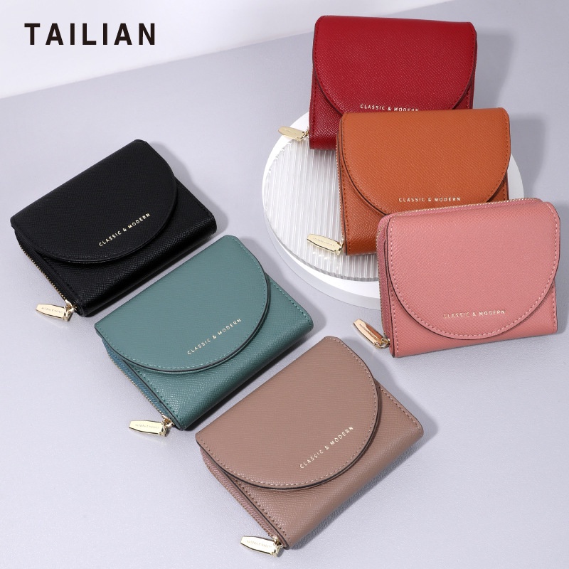 TAILIANกระเป๋าสตางค์ผู้หญิงทรงสั้น แบรนด์แท้ Modern classic 100% 3พับ งานสวย | Shopee Thailand