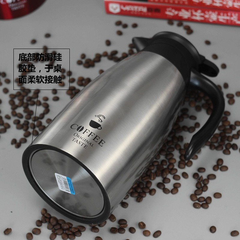 Large Stainless Steel Thermal Bottle Coffee Carafe-2L Double Wall ...