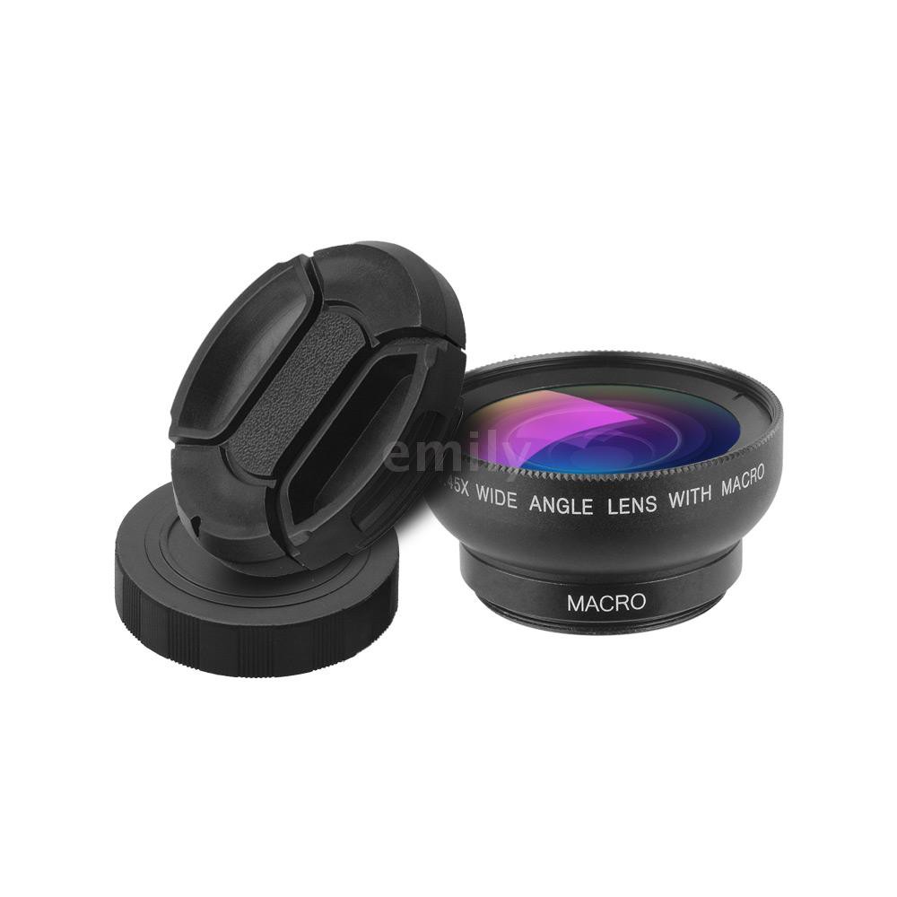 APEXEL APL-0.45WM Phone Lens Kit 0.45X Super Wide Angle & 12.5X Super Macro Lens HD Camera ...