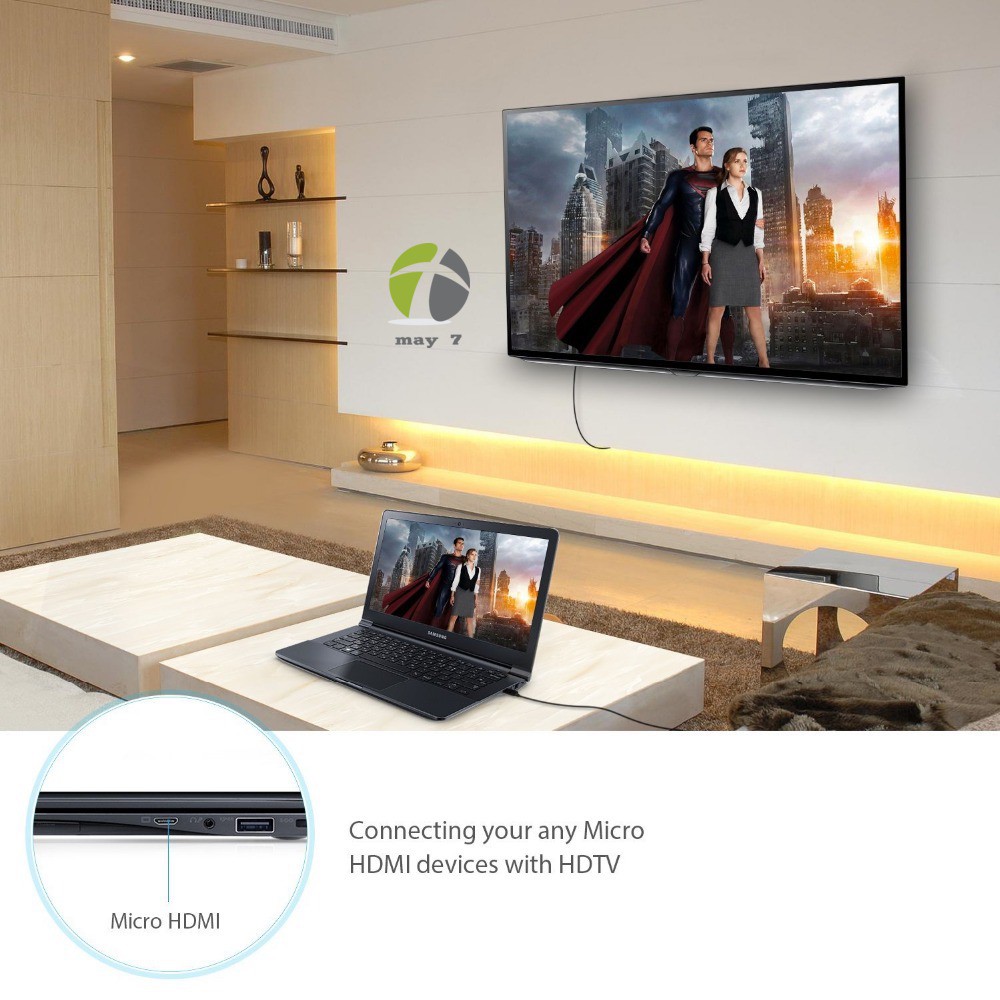 HDMI to Micro HDMI Cable Line Vedio Audio 1080P For Amazon Kindle Fire ...