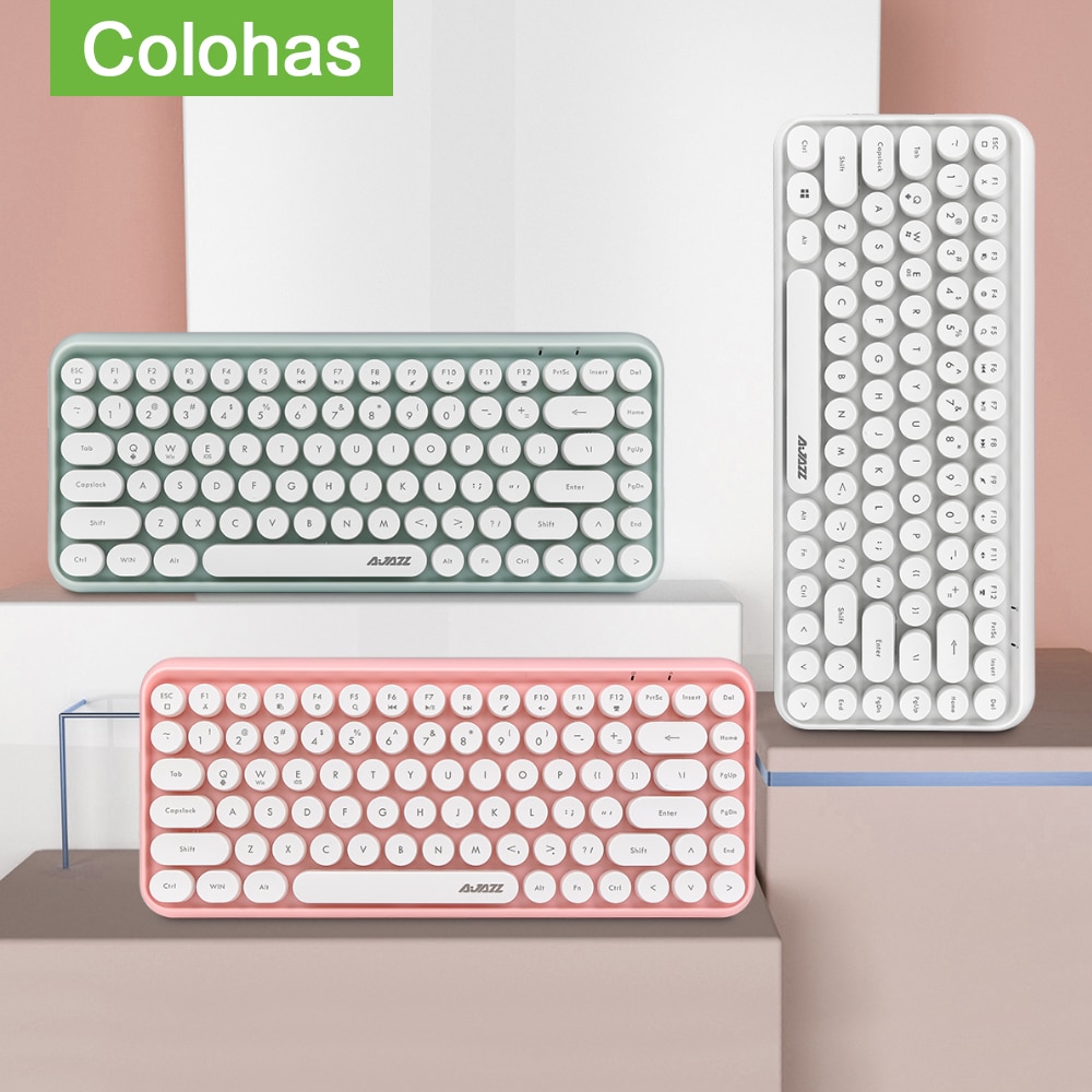 Wireless Bluetooth Keyboard Mini Round Button Gaming Keyboard For ...