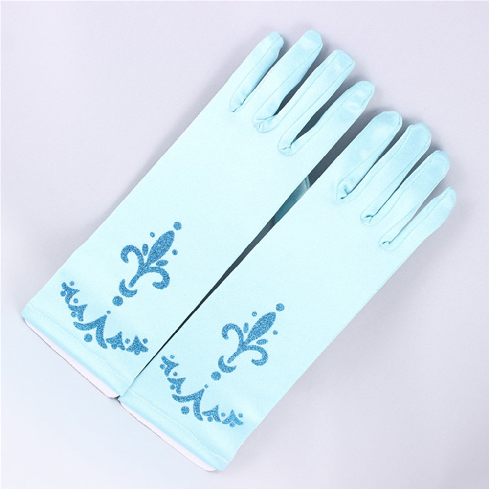 SBX346 Parties Long Coronation 24cm Children Elsa Gloves Princess ...