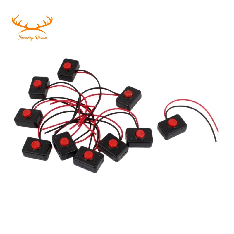 ☀SALE☀10 x AC 250V 3A 2 Wire Plastic Momentary Push Button Switch for ...