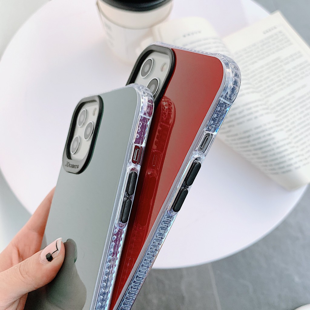 เคส iPhone 12 Pro Max⭐สีลูกกวาด TPU กระจกเงา เปลือกนิ่ม เคสโทรศัพท์⭐ ...