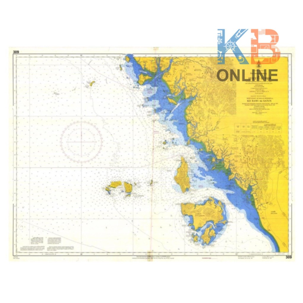 แผนที่ 309 เกาะราวี-สตูล Map 309 Koh Rawi-Satun | Shopee Thailand