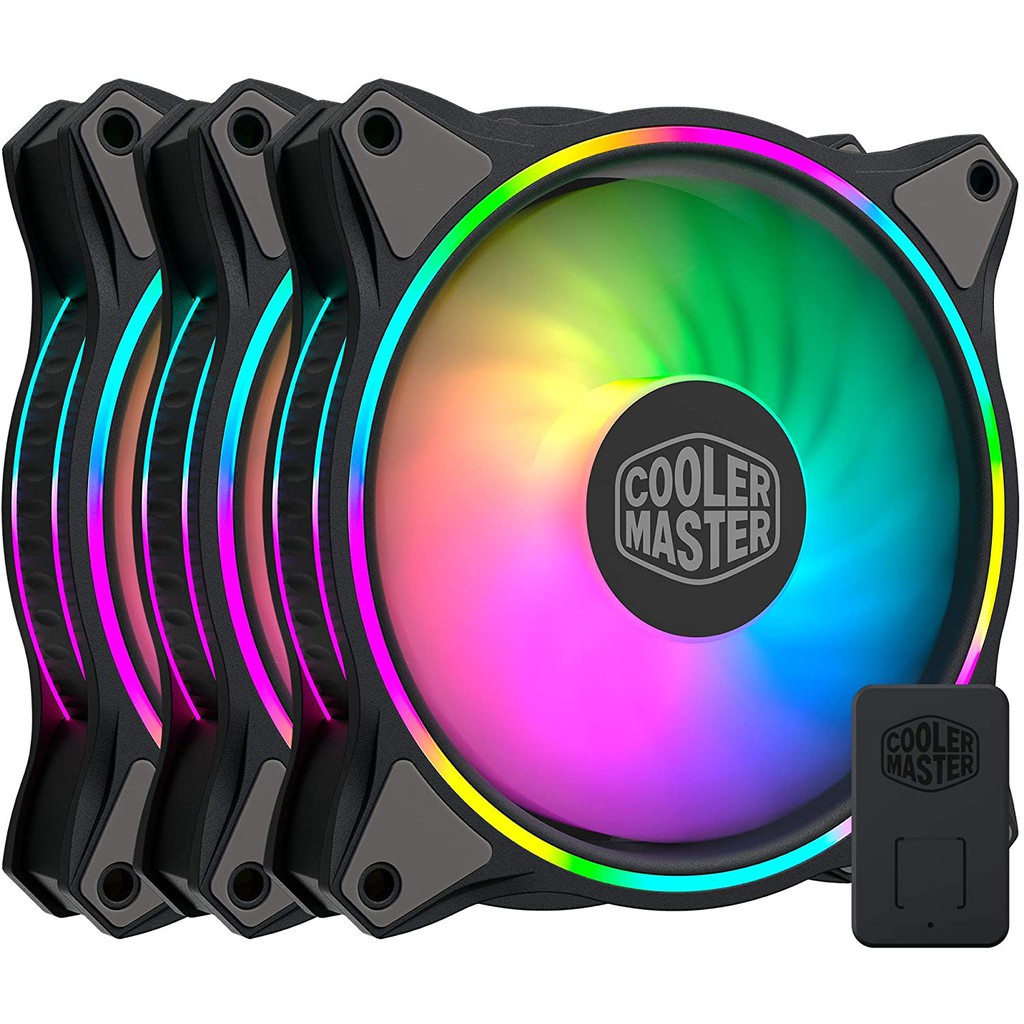 ♦FAN Cooler Master MasterFan MF120 Halo Duo-Ring ARGB Lighting 120mm # ...
