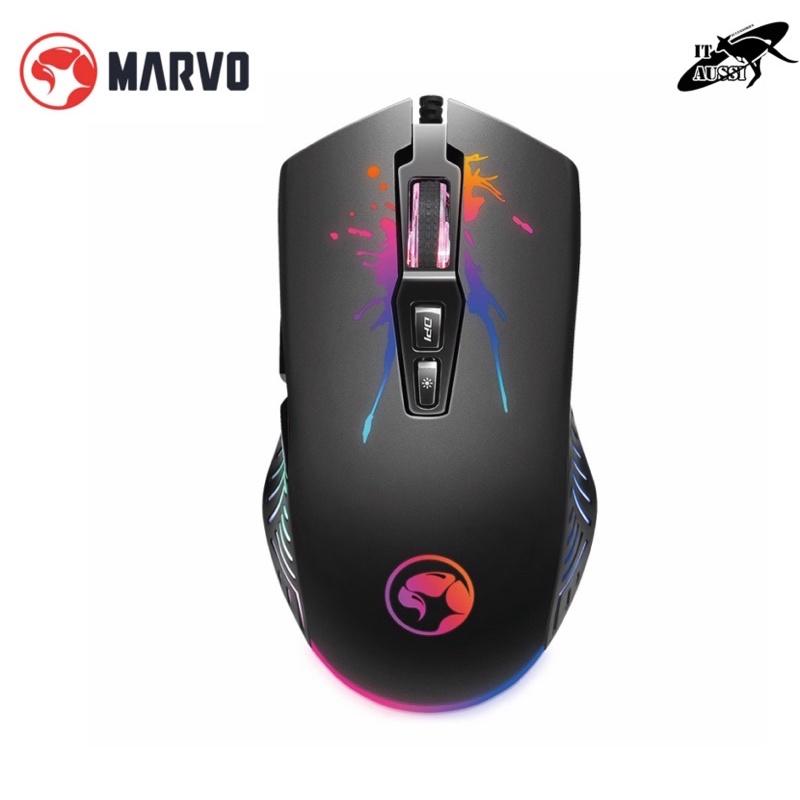 MARVO M-116 เมาส์เกมมิ่ง มาโครได้ DPI 1200-7200 - itaussi - ThaiPick