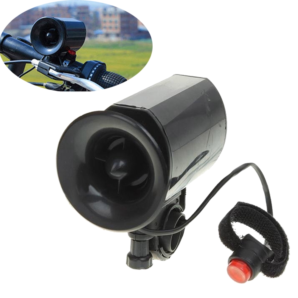 UK Bicycle Bike Waterproof 6 Sound Electric Horn Bell Speaker Alarm ...