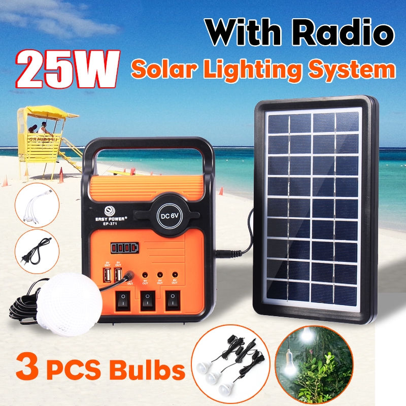 Solar Generator System Solar Power Panel Generator Kit with Led Light ...
