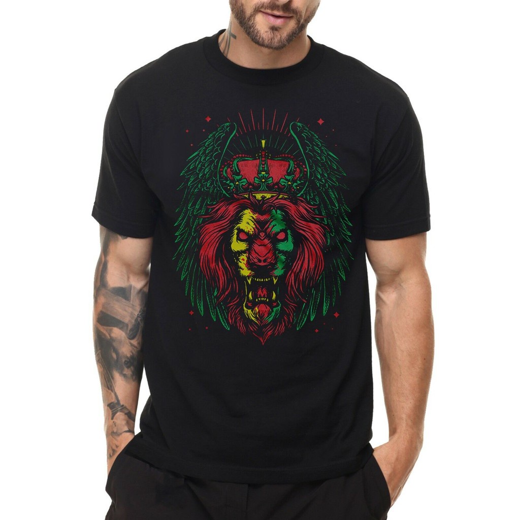 Pattern customization tshirt Reggae Roots Music Stretchable Rasta Lion ...