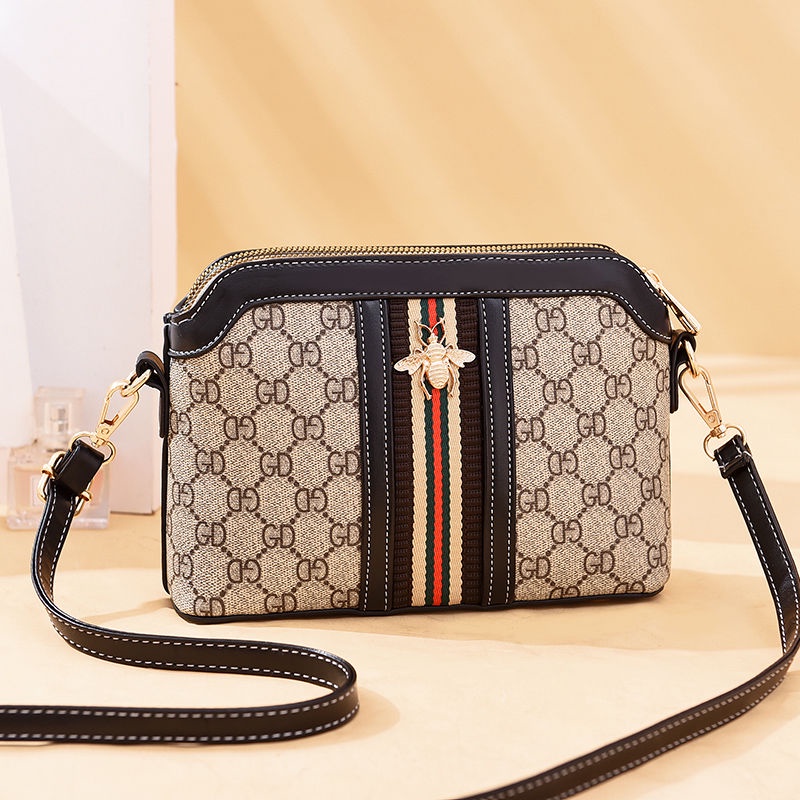 Women's Double Zipper Three-Layer Bag2021New Fashion Messenger Bag ...