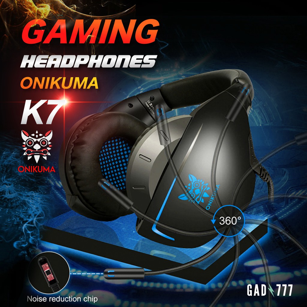 ONIKUMA K7 [G7_041] หูฟังเกมมิ่งแบบครอบหู หูฟังแบบครอบ หูฟังเกมมิ่ง หูฟังมีไมค์ gaming headphone ...