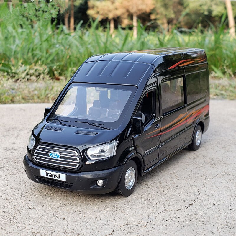 134 Diecast FORD Transit Alloy Business urose Vehicle Car Model Sound ...
