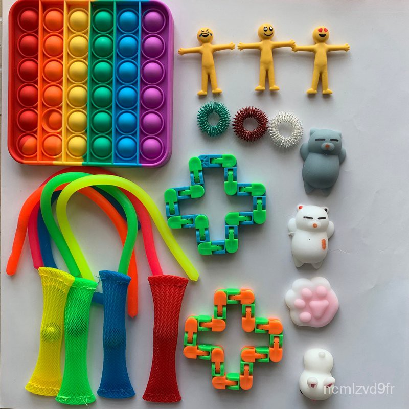 50 Styles Fidget Toys 20/23/24/32PCS Pack Sensory Toy Set Antistress Relief Autism Anxiety Anti ...