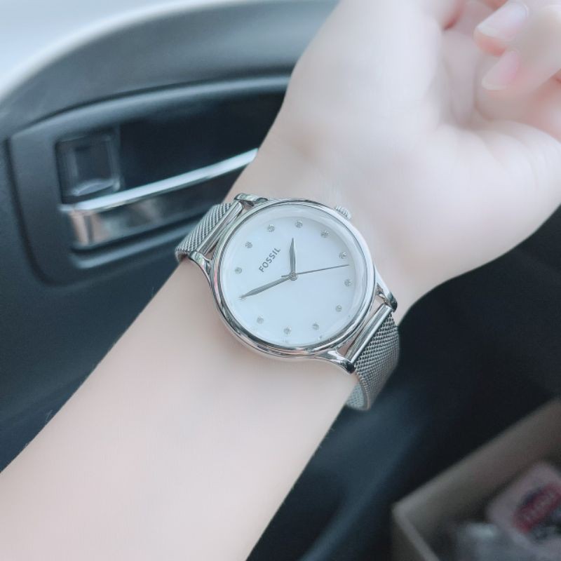 FOSSIL Laney Three-Hand Smoke Stainless Steel Watch BQ3393 BQ3393 ...