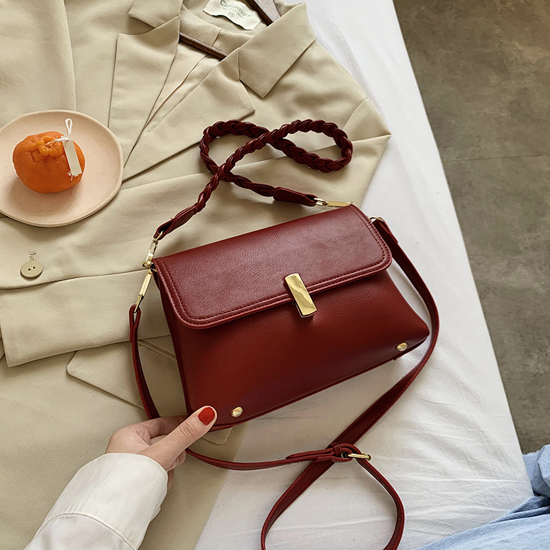 Retro small bag women's bag fashion ins Single Shoulder Messenger Bag ...