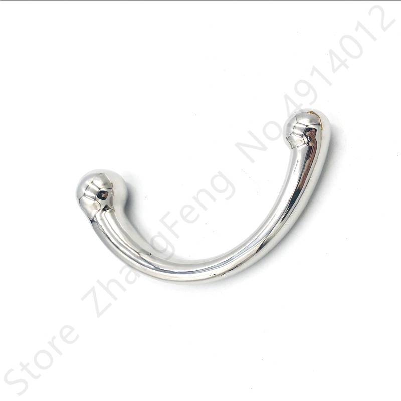 Golden_Double_Ended_Stainless_Steel_butt_Plug_G_Spot_l_Stimulator_Wand ...