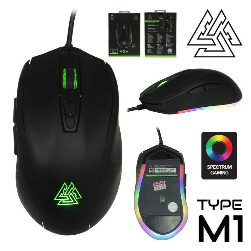 EGA Type M1 RGB Backlighting Gaming Mouse 6000DPI - it_2u - ThaiPick