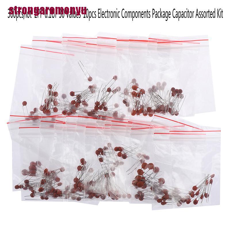 ( N979 ) ตัวเก็บประจุเซรามิก 300 ชิ้น 30Values 2Pf - 0 . 1 Uf ...