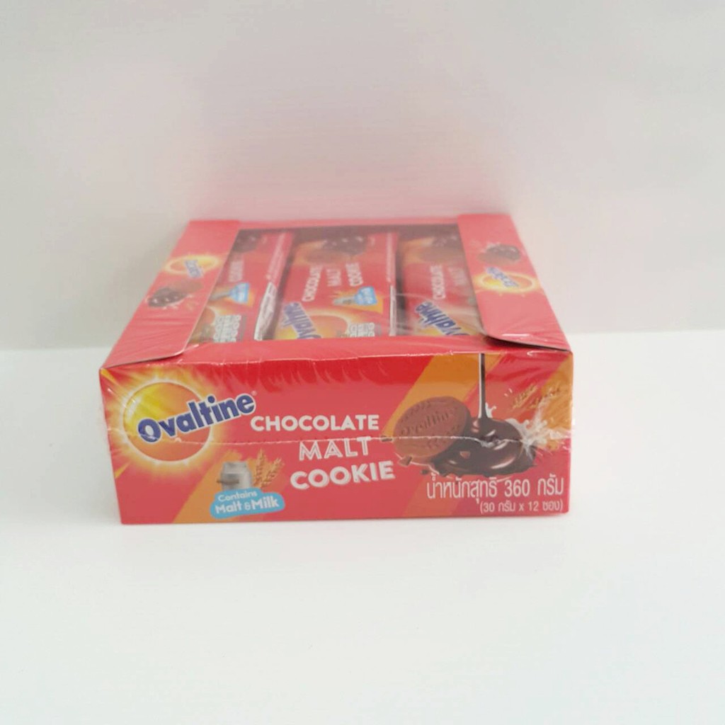 Ovaltine Chocolate Malt Cookie คุกกี้โอวัลติน ขนาด 30 กรัม บรรจุ 12 ซอง ...