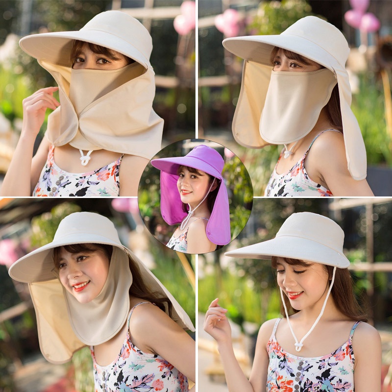 ladies big brim sun hat spring summer sunscreen fisherman hats outdoor ...