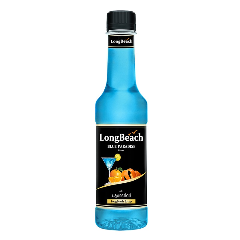ลองบีชไซรัปบลูพาราไดซ์ ขนาด 320 มล. LongBeach Bule Paradise Syrup size ...