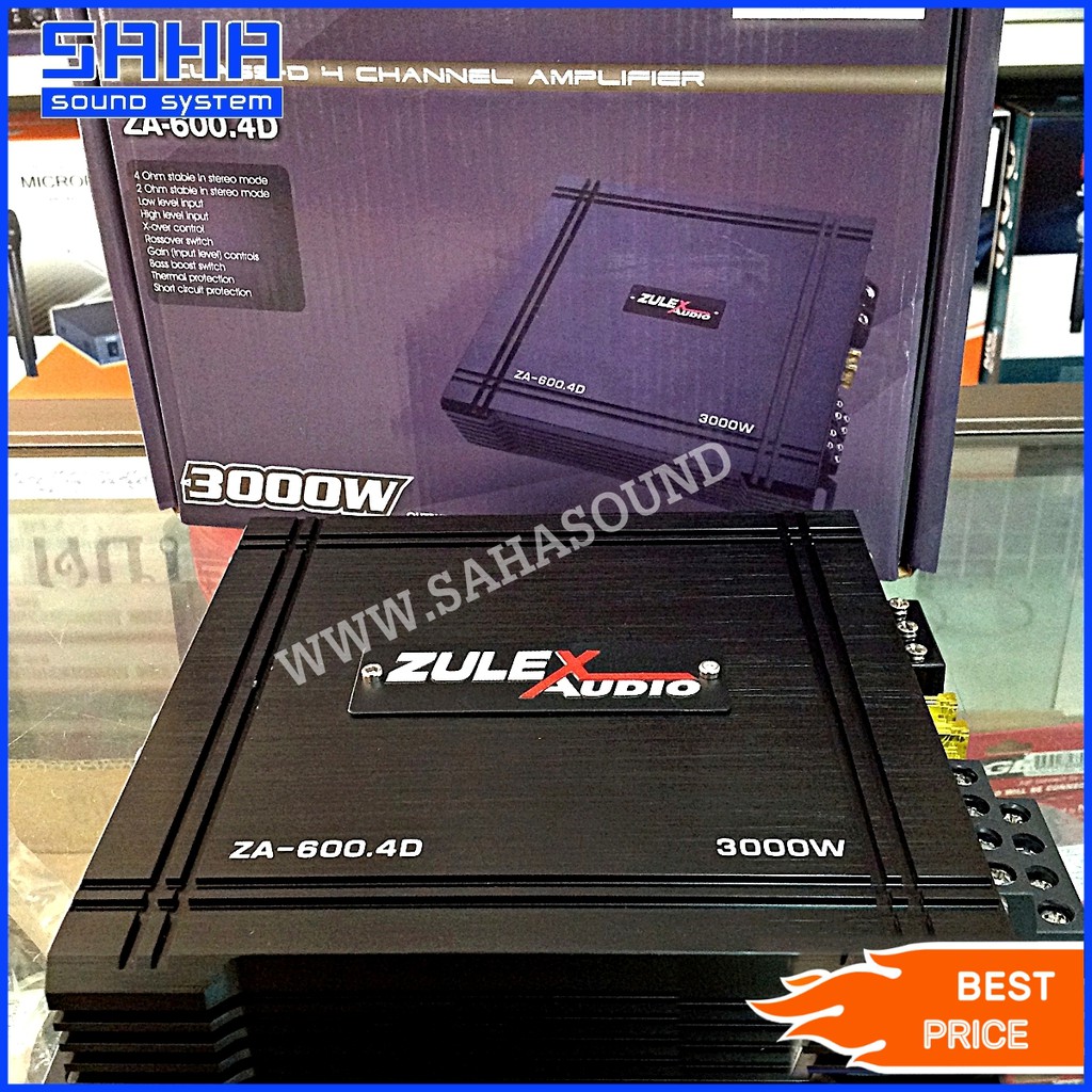ZULEX รุ่น ZA-600.4D เพาเวอร์แอมป์รถยนต์ (Clearance Sale) sahasound ...