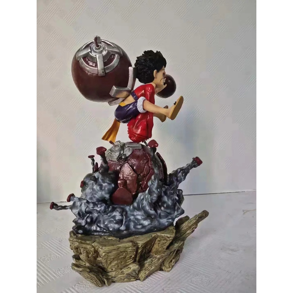 โมเดลฟิกเกอร์ อนิเมะ One Piece GK Hold Bomb Luffy Scene ของเล่นสําหรับ ...