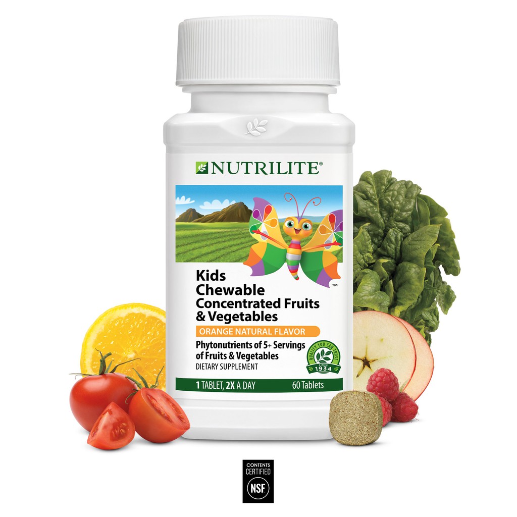 Nutrilite® Kids Chewable Concentrated Fruits and Vegetables | Shopee ...