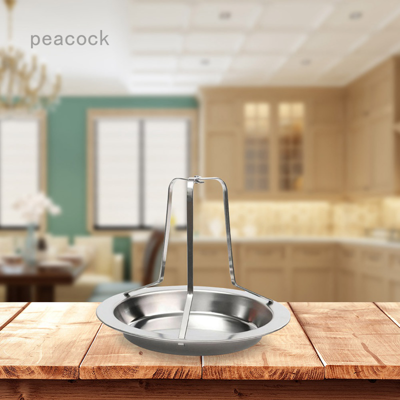 Peacock Non-Stick Chicken Roaster Rack Stand Carbon-Steel Vertical ...