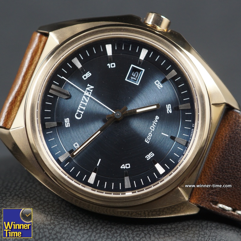 นาฬิกา Citizen Metropolitan Blue Dial Leather Strap Eco-Drive 100M รุ่น ...