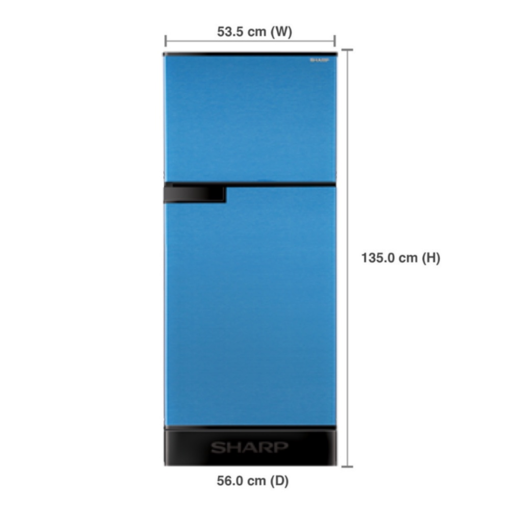 SHARP ตู้เย็น 2 ประตู รุ่น SJ-C19E 5.9 คิว สีเทา (WMS) สีฟ้า (BLU) C19E SJ-C19 SJ-C19E BLU WMS ...
