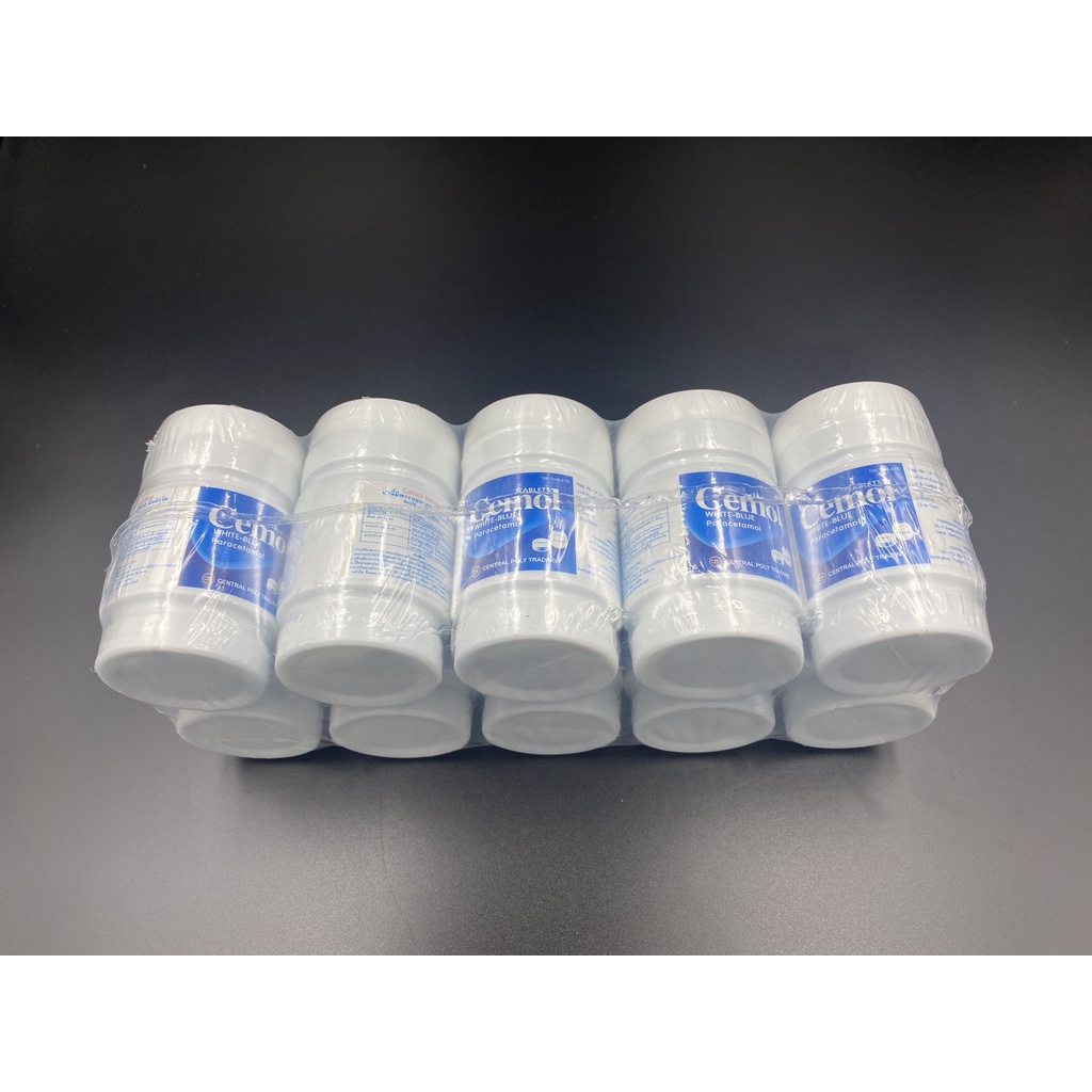 ยาแก้ปวด Cemol 500 mg (เม็ดฟ้าขาวเม็ดขาว) ซีมอล พาราเซตามอล 500 มก ...